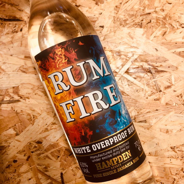 Rum Fire White Overproof Rum - Hampden Estate 63% 70 cl – Vinoble Odense